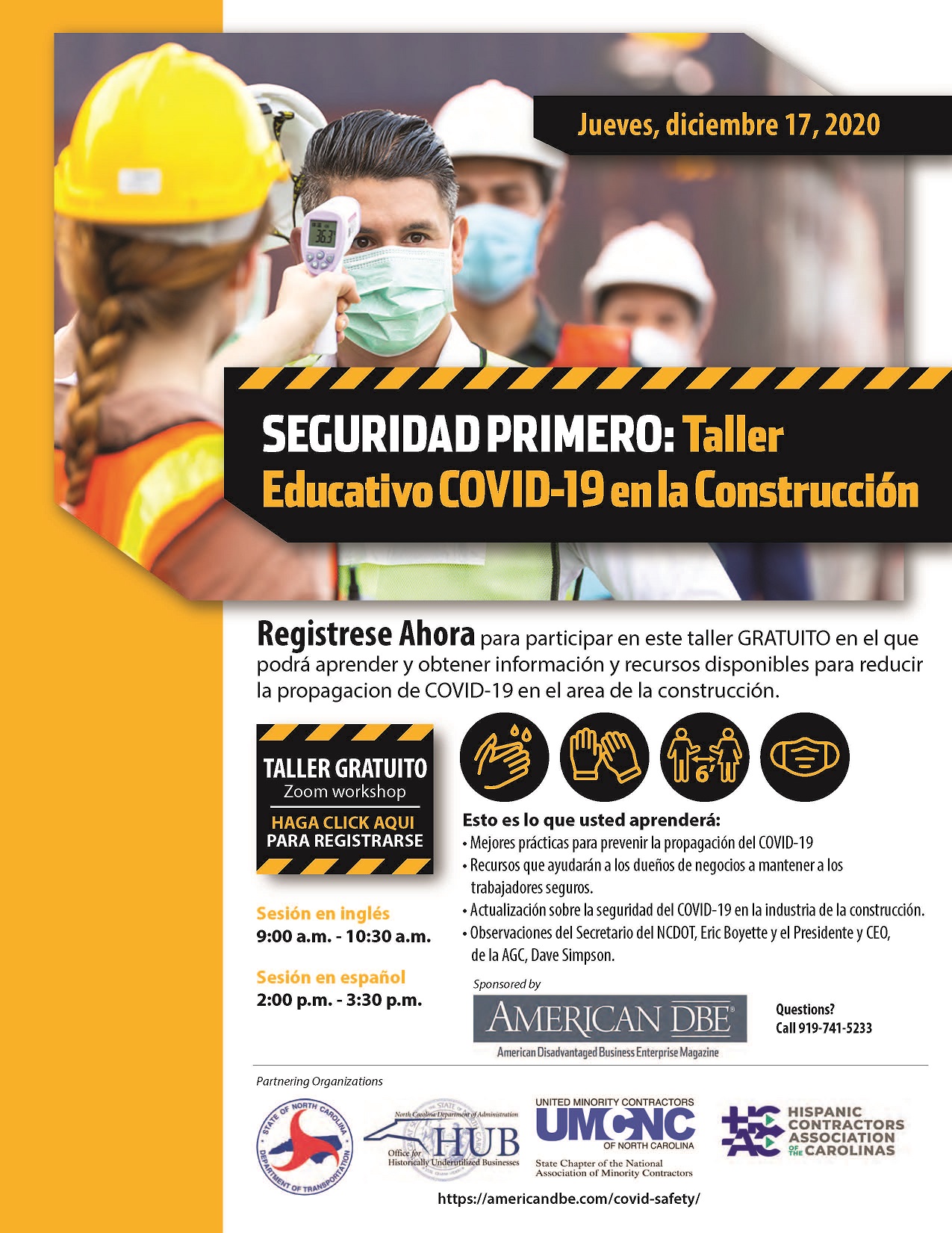Registration Open For Safety First: Construction COVID-19 Educational ...